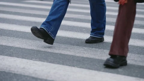 Slow motion people crowd feet shoes walk... | Stock Video | Pond5