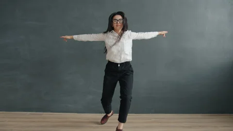 Girl Dancing Slow Motion Stock Video Footage | Royalty Free Girl ...