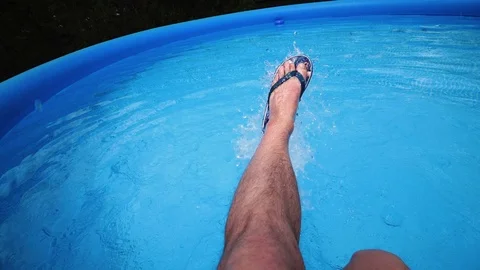 Slow Motion POV of Young Man by swimming... | Stock Video | Pond5