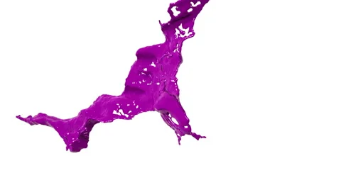 slow motion purple splash of liquid. Col... | Stock Video | Pond5