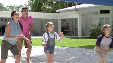 Slow Motion Sequence Of Family Playing V... | Stock Video | Pond5