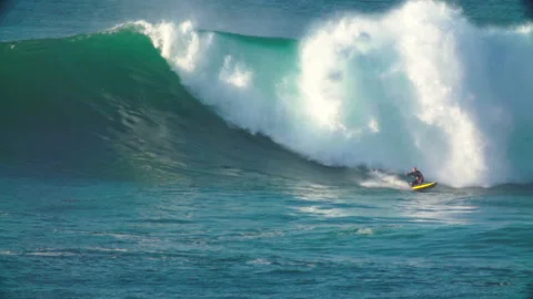 Slow Motion Shot Of Active Man Surfing O... | Stock Video | Pond5