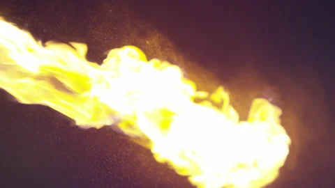 Slow motion shot of big flame bursting f... | Stock Video | Pond5