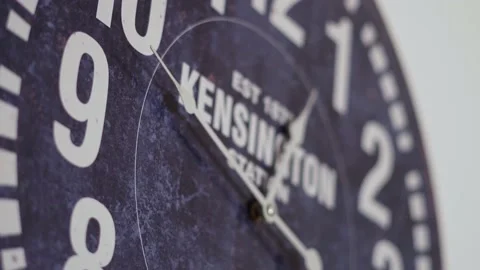 Slow motion shot of a clock standing on ... | Stock Video | Pond5