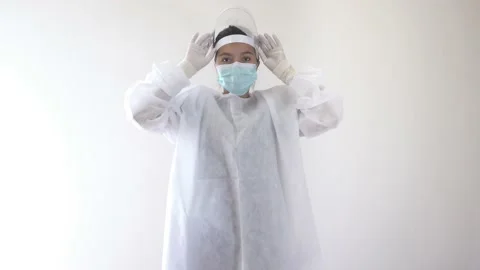 Slow motion shot of female doctor in ful... | Stock Video | Pond5