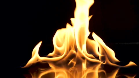 Slow Motion Shot of Fire Flames Isolated... | Stock Video | Pond5
