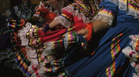 Slow motion shot of Mexican women in tra... | Stock Video | Pond5