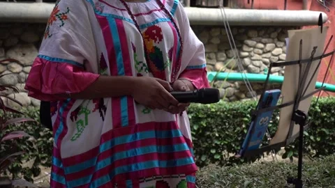 Slow motion shot of singer standing with... | Stock Video | Pond5