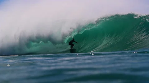 Slow Motion Shot Of Tourists Surfing On ... | Stock Video | Pond5