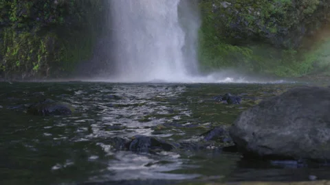 Slow motion shot of Waterfall running In... | Stock Video | Pond5
