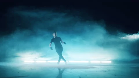 Slow motion of a single jump performed b... | Stock Video | Pond5