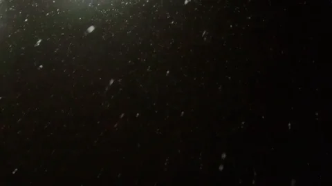 Slow motion of snow on black background | Stock Video | Pond5