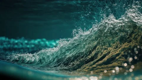 Slow Motion splashing wave of water loop... | Stock Video | Pond5
