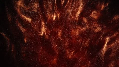 Slow Motion Symphony: Red and Gold Paint... | Stock Video | Pond5