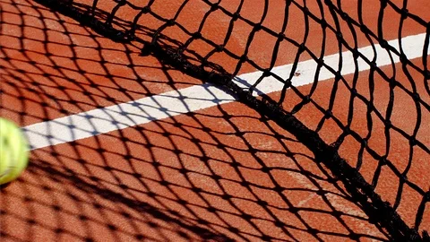 Slow motion of a tennis ball rolling tow... | Stock Video | Pond5