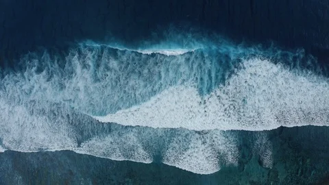 Ocean Top Down Stock Footage ~ Royalty Free Stock Videos | Pond5