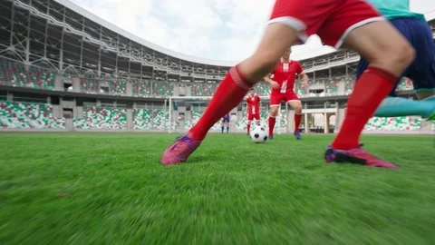 Slow motion, training day on the footbal... | Stock Video | Pond5