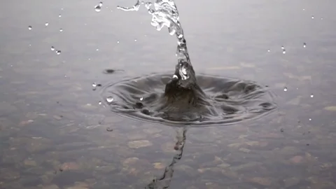 Slow Motion Video of Stone Falling in Wa... | Stock Video | Pond5