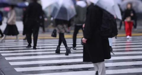 A slow motion of walking people at the c... | Stock Video | Pond5