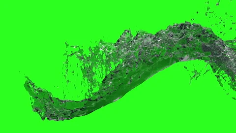 Slow Motion Water Flow from Right to Lef... | Stock Video | Pond5