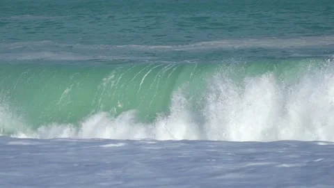 Slow motion of waves rising on the sea, ... | Stock Video | Pond5