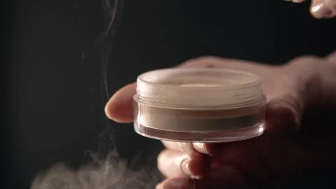 Slow motion of white substance shaken of... | Stock Video | Pond5