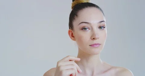 Slow motion of woman with perfect skin i... | Stock Video | Pond5