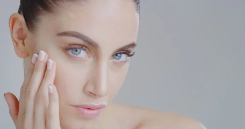 Slow motion of woman with perfect skin i... | Stock Video | Pond5