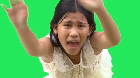 Slow motion of a woman waving and jumpin... | Stock Video | Pond5