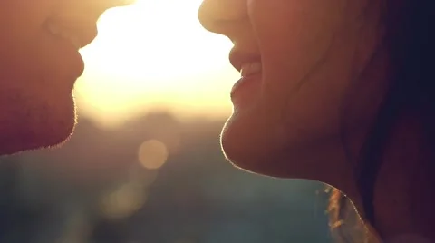 slow motion of young couple kissing erot... | Stock Video | Pond5