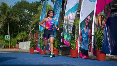 Slow motion of a young female athlete in... | Stock Video | Pond5