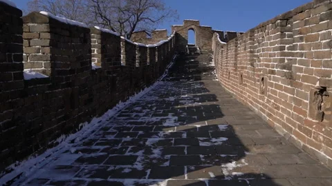 Slow Move Through Narrow Great Wall Sect... | Stock Video | Pond5