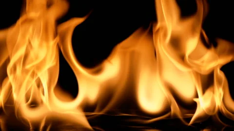 Slow movement of clean fire, igniting an... | Stock Video | Pond5