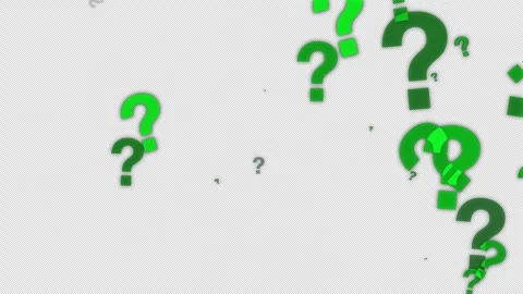 Slow Moving Green Animated Question Mark... | Stock Video | Pond5