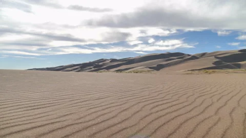 Slow Pan Up of Great Sand Dunes Perfectl... | Stock Video | Pond5