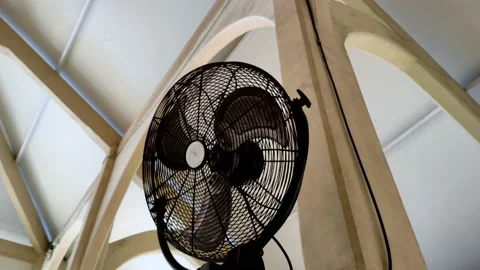 slow rotating wall fan, slow rotating fa... | Stock Video | Pond5