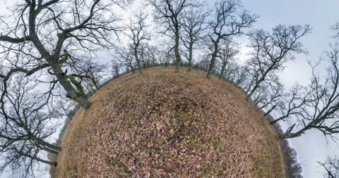 slow rotation of landscape into a tiny p... | Stock Video | Pond5