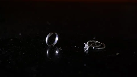 Slow spinning wedding ring engagement ri... | Stock Video | Pond5