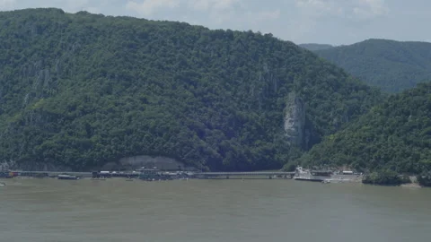 Slow tilting on Djerdap gorge scenery UH... | Stock Video | Pond5
