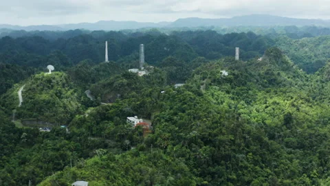 Slow zoom out of Arecibo Observatory, an... | Stock Video | Pond5