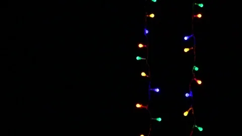 Slowly Blinking Christmas Lights on dar... | Stock Video | Pond5