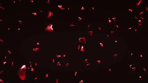 Slowly Falling Diamond Hearts - Looped B... | Stock Video | Pond5