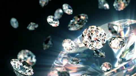 slowly falling diamonds, beautiful backg... | Stock Video | Pond5