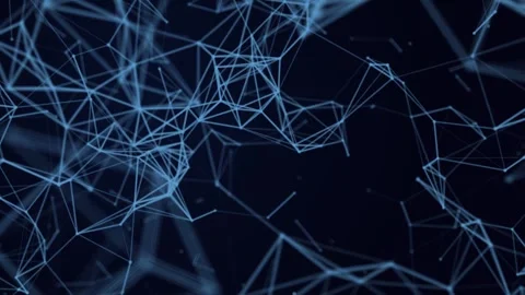 Slowly moving connecting particles, comp... | Stock Video | Pond5