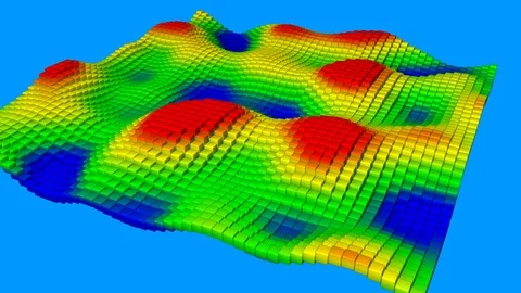 Slowly rotating, animated 3D bar graph, ... | Stock Video | Pond5