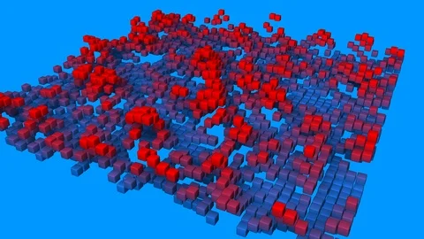 Slowly rotating, animated 3D bar graph, ... | Stock Video | Pond5