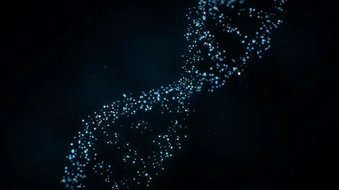 Slowly rotating DNA helix made from smal... | Stock Video | Pond5