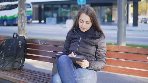 Slowmotion shot of a woman drawing on di... | Stock Video | Pond5