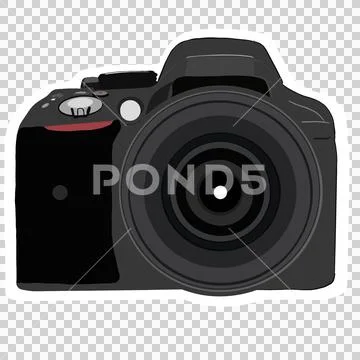 SLR Camera on Transparent Background, Pond5 Exclusive: Graphic #168270309