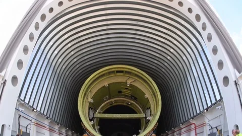 SLS Intertank Transported to NASA's Barg... | Stock Video | Pond5